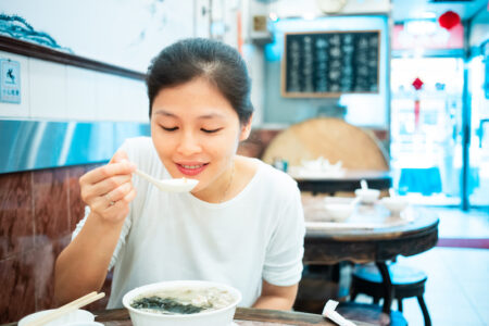 Young,Girl,Try,Out,Congee,In,Traditional,Chinese,Restaurant - CanTech ...